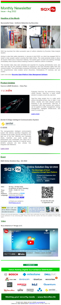 Monthly Newsletter (Aug 2022) – SecuRex Solution Limited